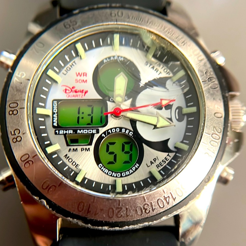 Disney Time Works Chronograph Mickey Mouse Watch - Gem
